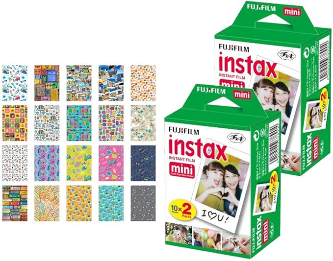 Amazon.com : 2X Fujifilm instax Mini Instant Film (40 Exposures) + 20 ...