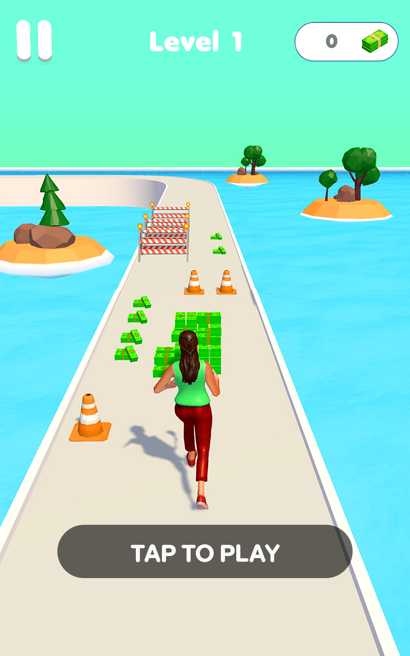 Money Race 3D Game: Girl Runner Money Run Rich Simulator - Millionaire ...