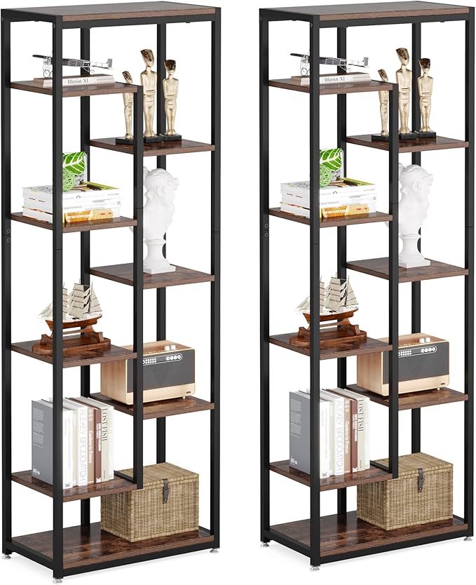 Amazon.com: Tribesigns 70.8 Inch Tall Bookshelf, 8-Tier Industrial Open ...