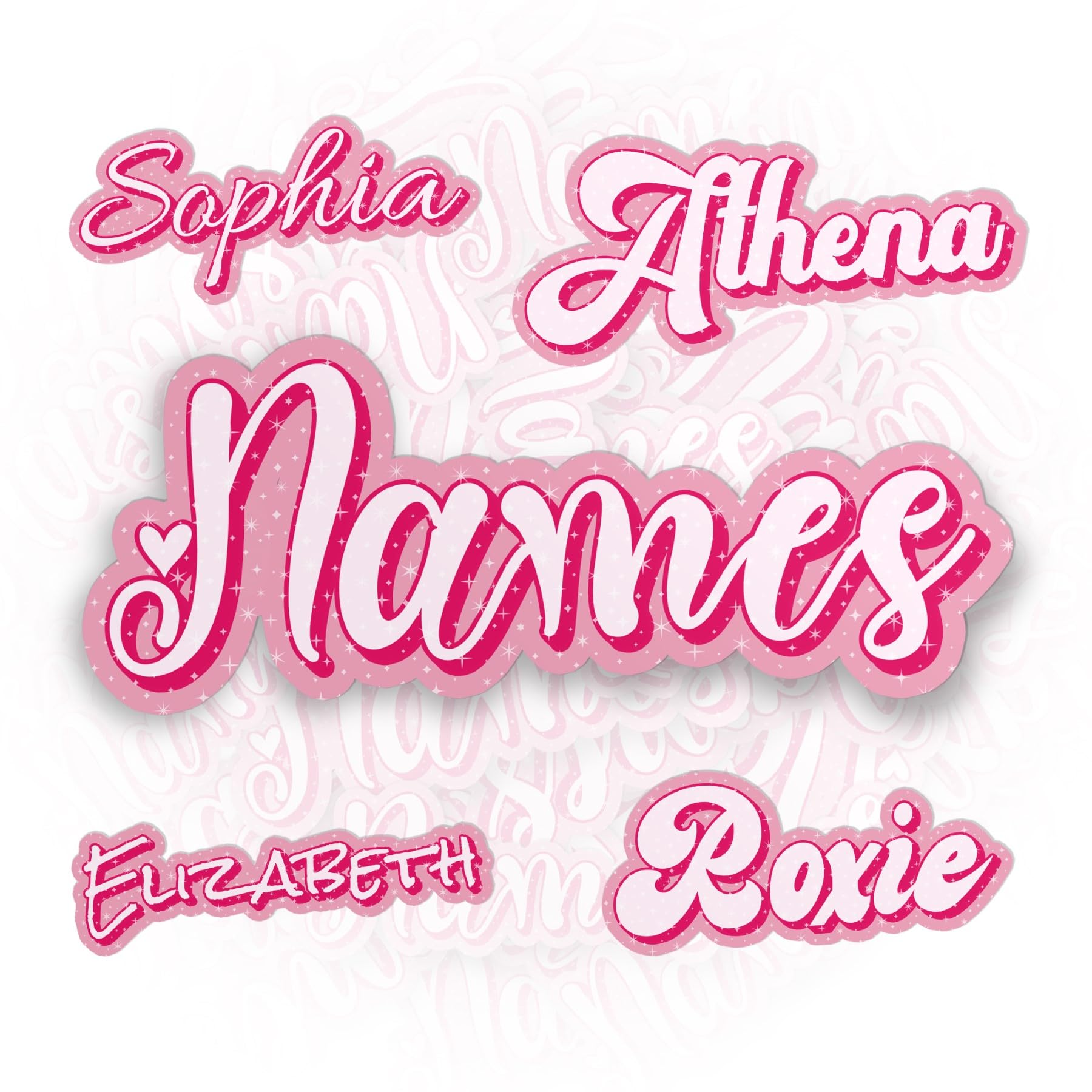 Amazon.com: Custom Name Sticker Decal Personalized Name Stickers 90s ...