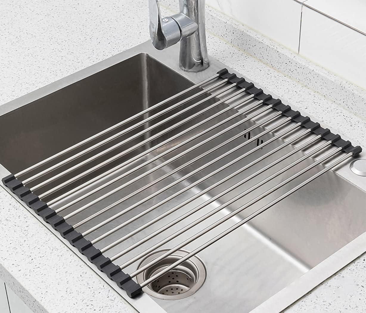 Amazon.com - Ahyuan Roll Up Dish Drying Rack Multipurpose Kitchen Dish ...