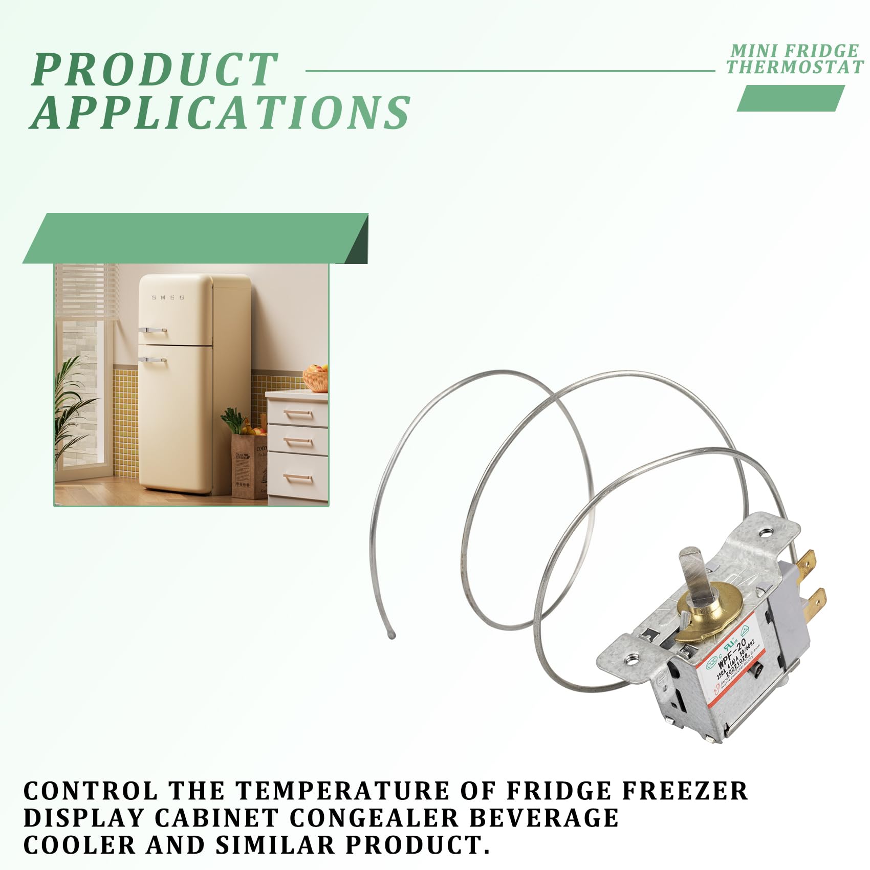 Snapklik.com : 2 Pin Freezer Refrigerator Thermostat Universal WPF-20 ...