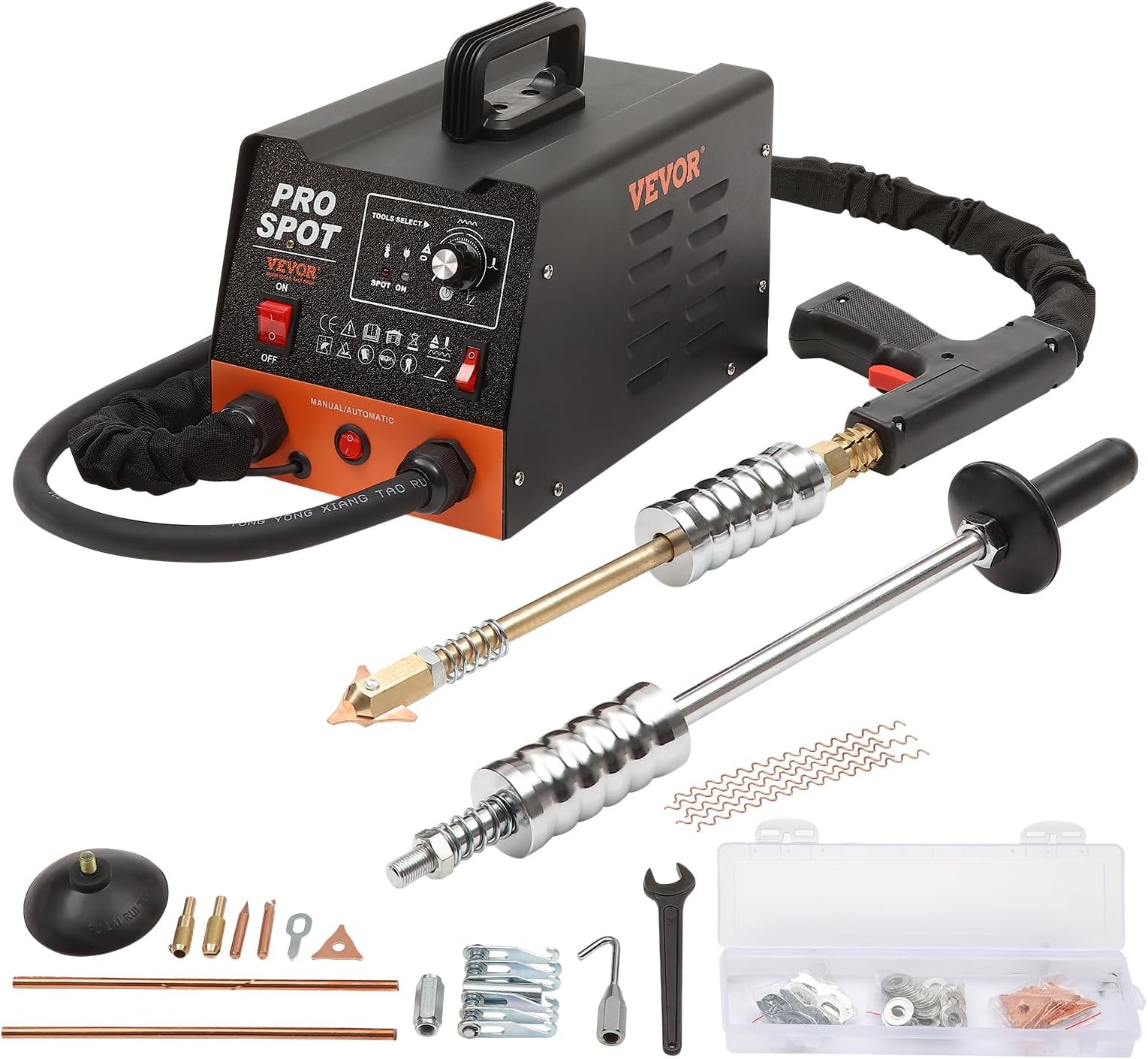 Amazon.com: VEVOR Stud Welder Dent Repair Kit, 3KW Spot Welder Dent ...