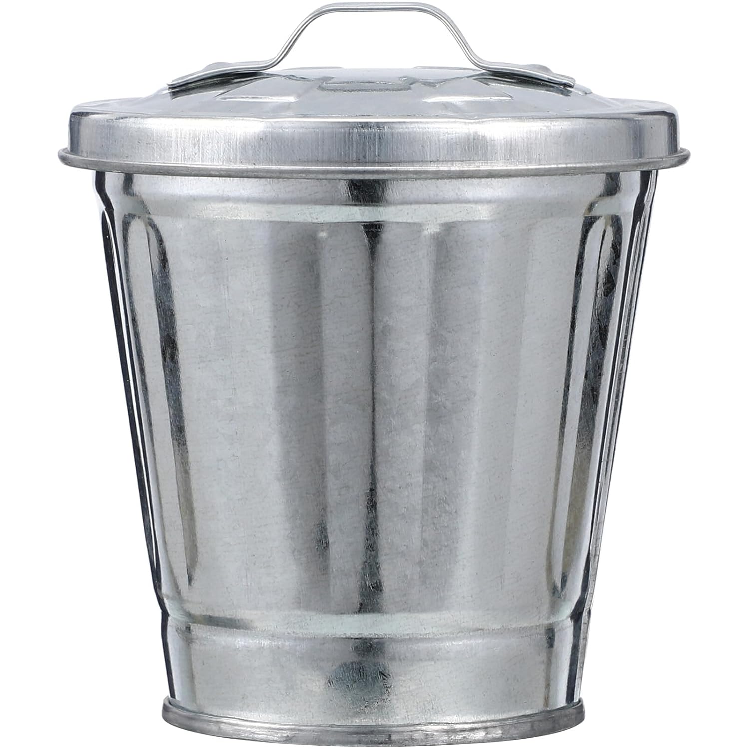 Amazon.com: Kichvoe Mini Galvanized Trash Can with Lid Tiny Wastebasket ...
