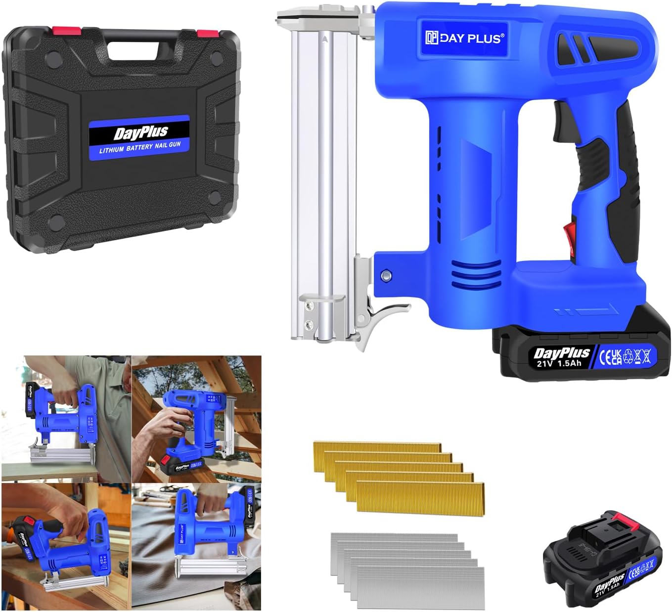 Amazon.com: Staple Gun for Wood Heavy Duty 2 in 1 Nail Gun, Brad Nailer ...