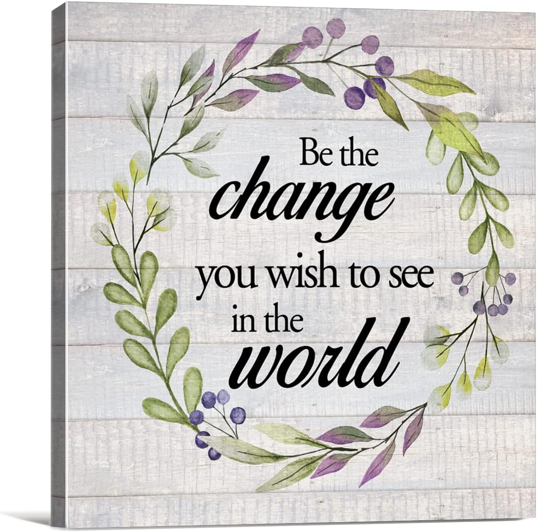 Amazon.com: Encouraging Quote Canvas Wall Art Framed Print 8x8 Inch ...