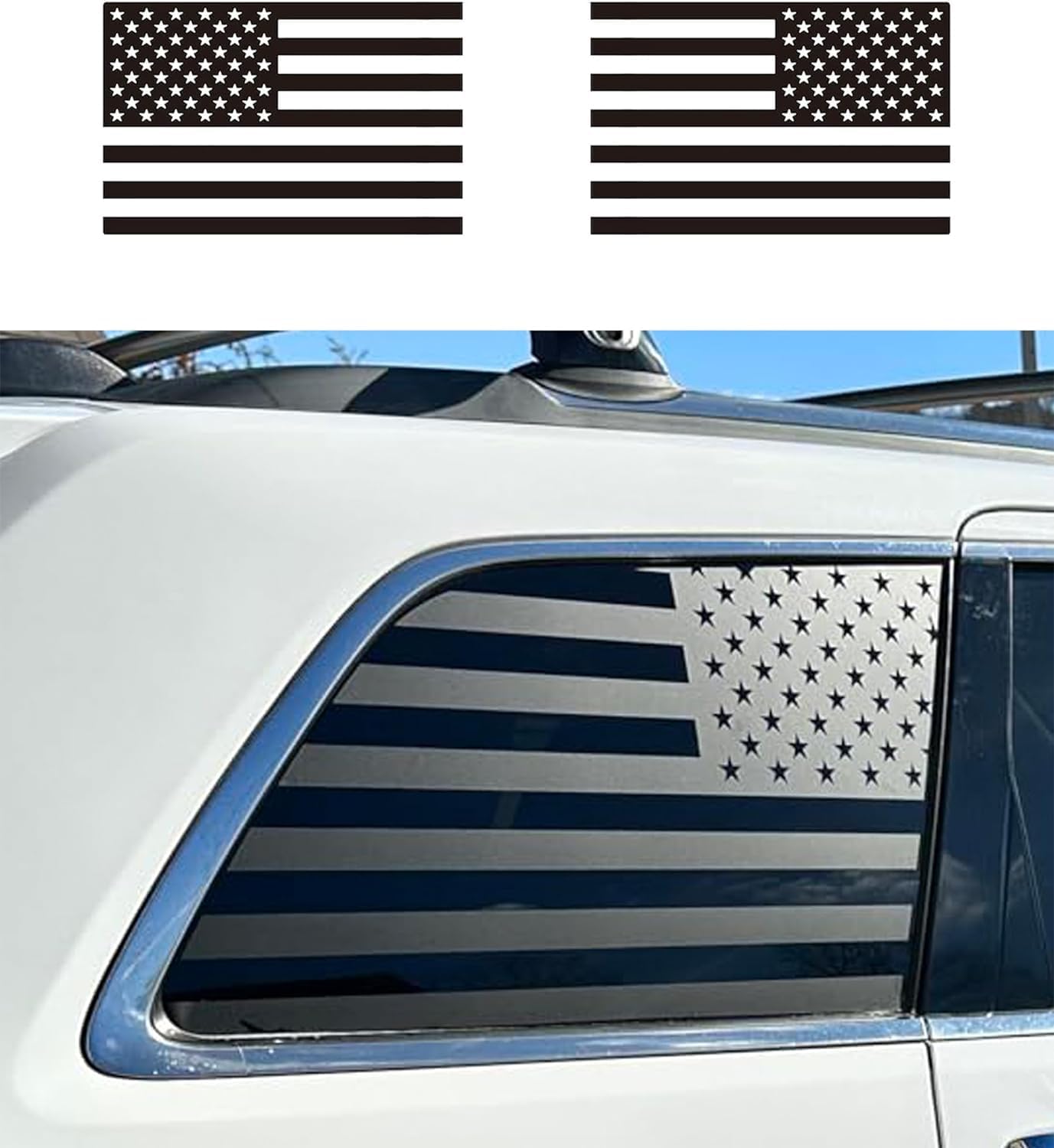 Amazon.com - ZSJO Universal American Flag Decal Rear Side Quarter ...