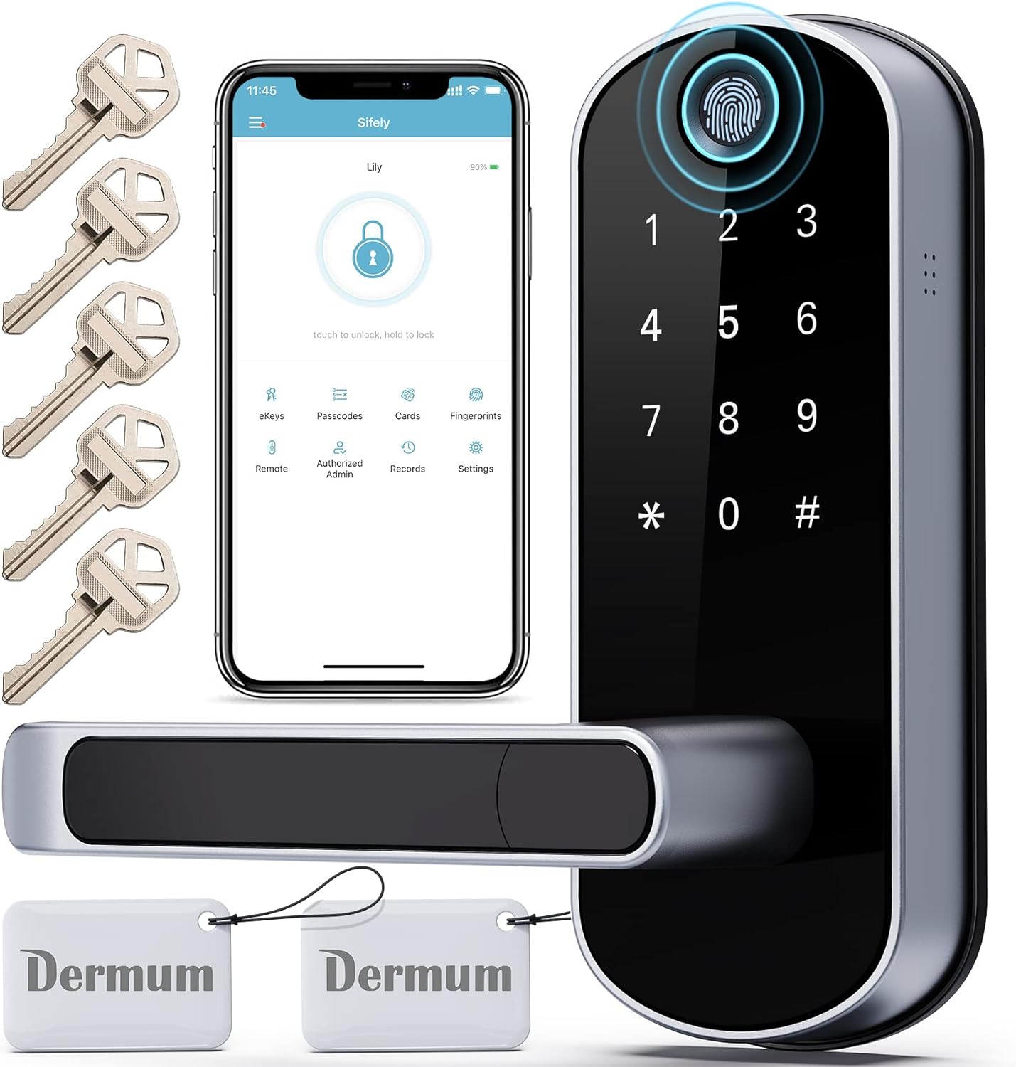 Amazon.com: Smart Lock, Keyless Entry Door Lock, Smart Door Lock, Smart ...