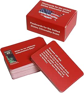 Amazon.com: US Citizenship Flash Cards 2024: Study American Civics for ...