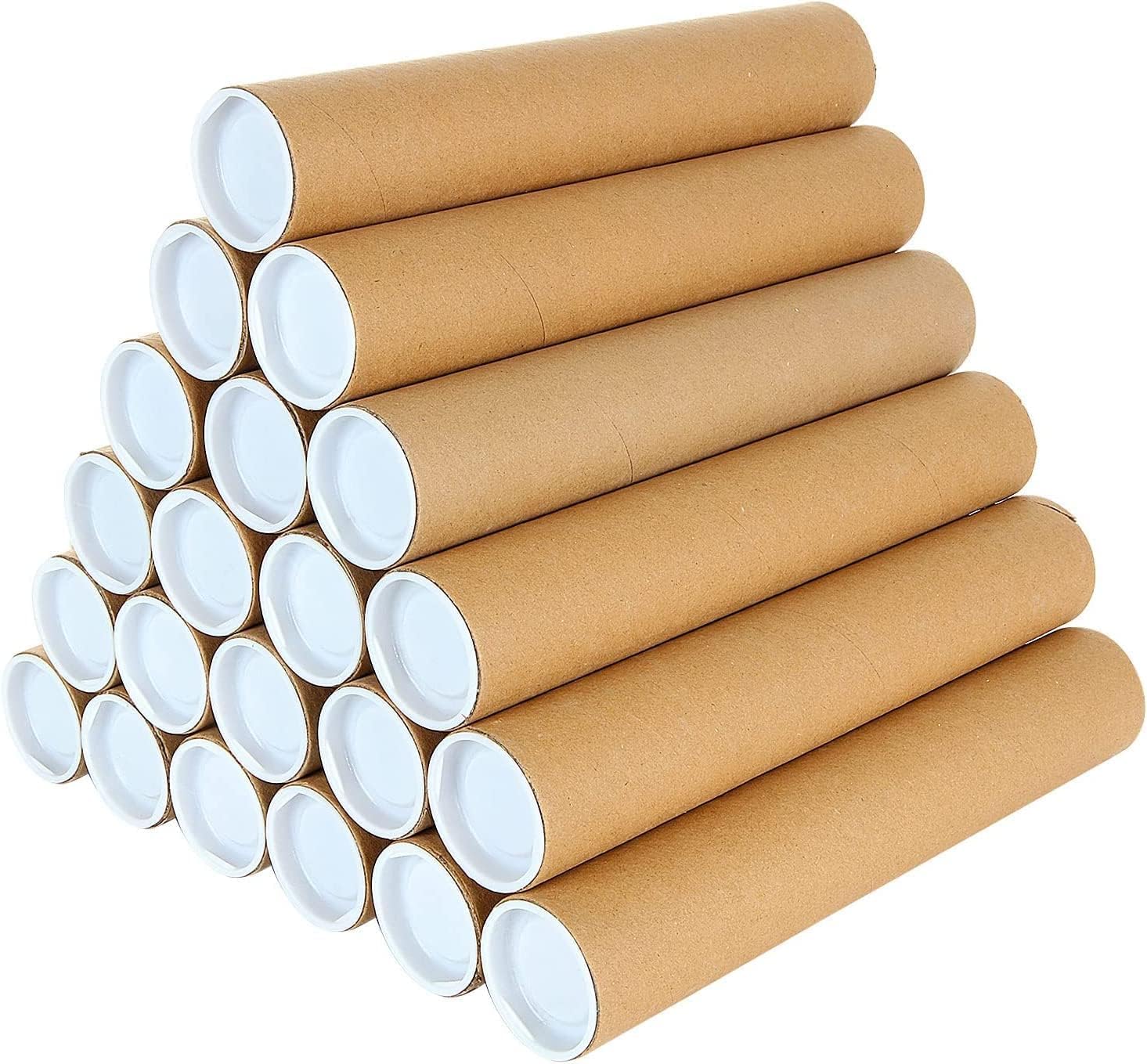 Amazon.com : ACXFOND 20-Pack Mailing Tubes 12x2 inch Long Cardboard ...