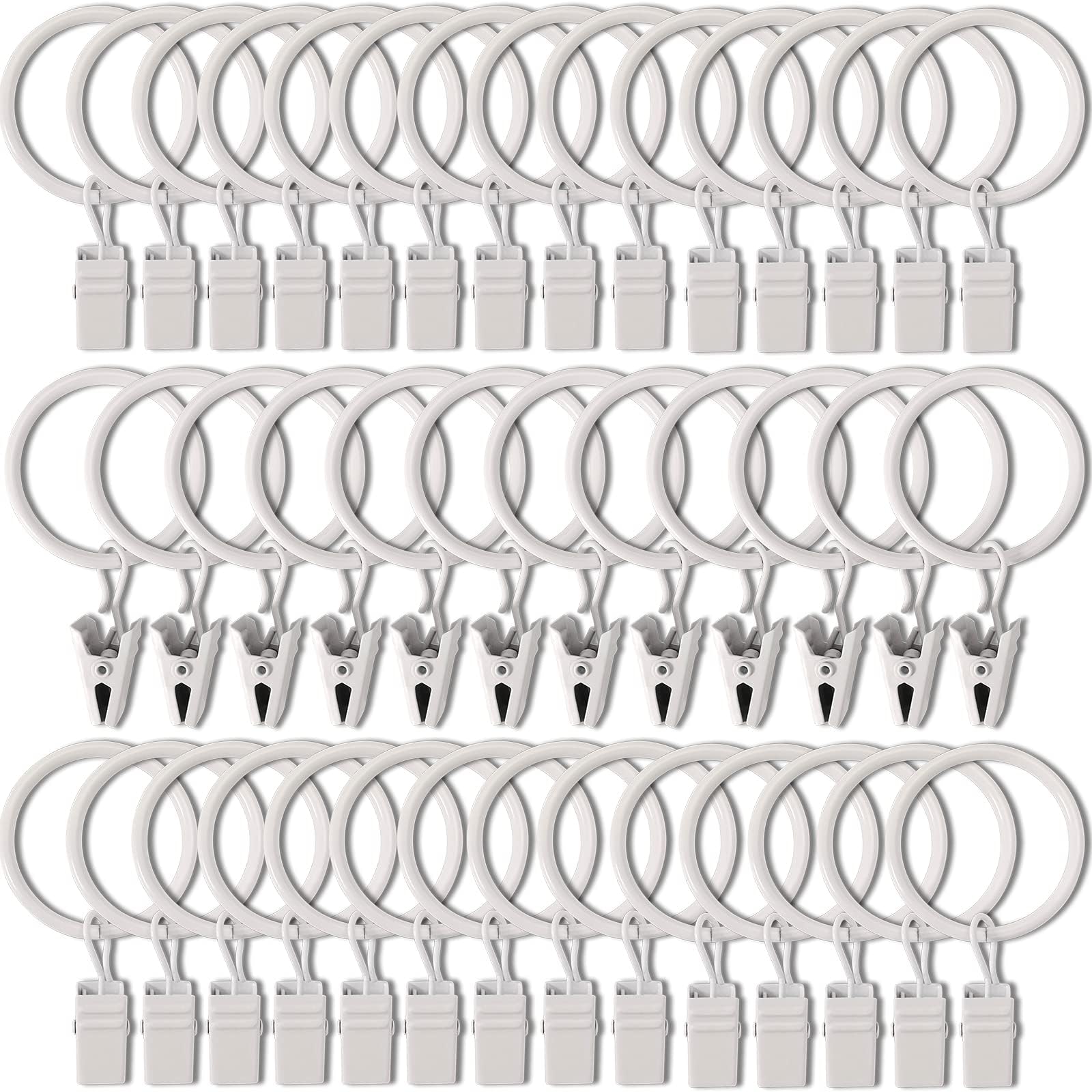 Amazon.com: TOOFN 36 Pack Curtain Clips for 5/8 Inch Curtain Rod Strong ...