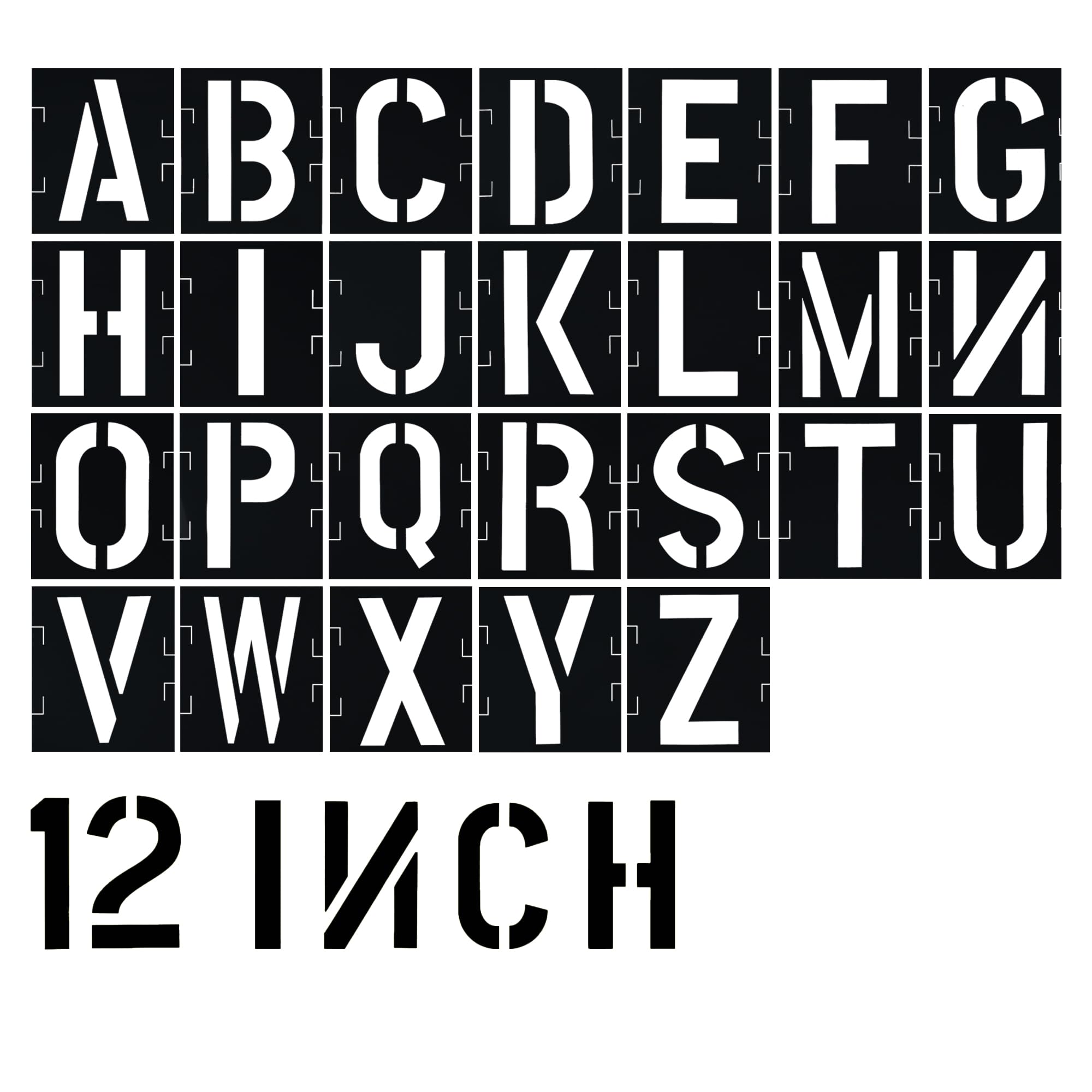 12 Inch Letter Stencils Alphabet Art Craft Stencils Interlocking ...