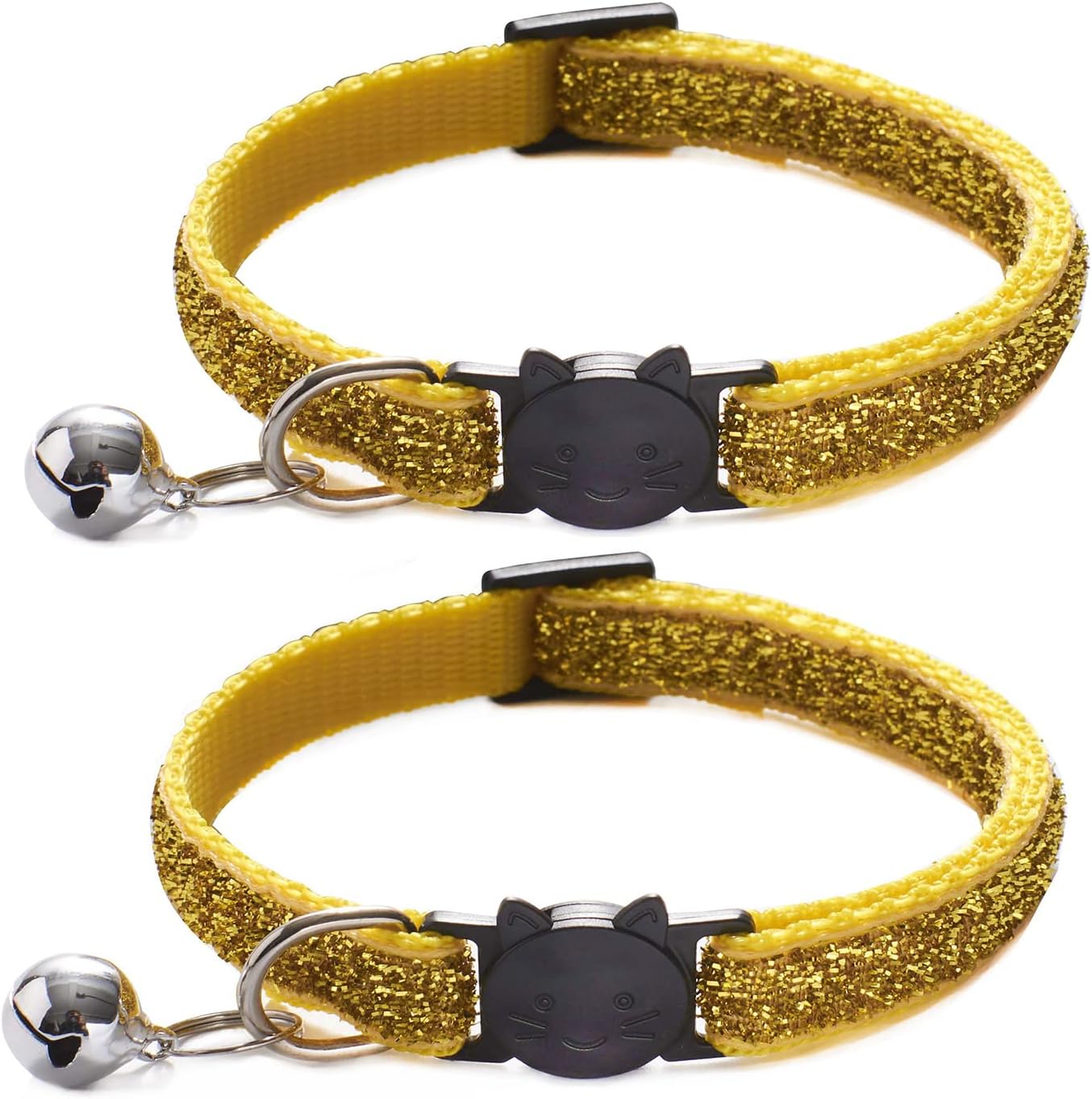 Amazon.com : Cat Collars,Breakaway Cat Collars with Bells,Adjustable ...