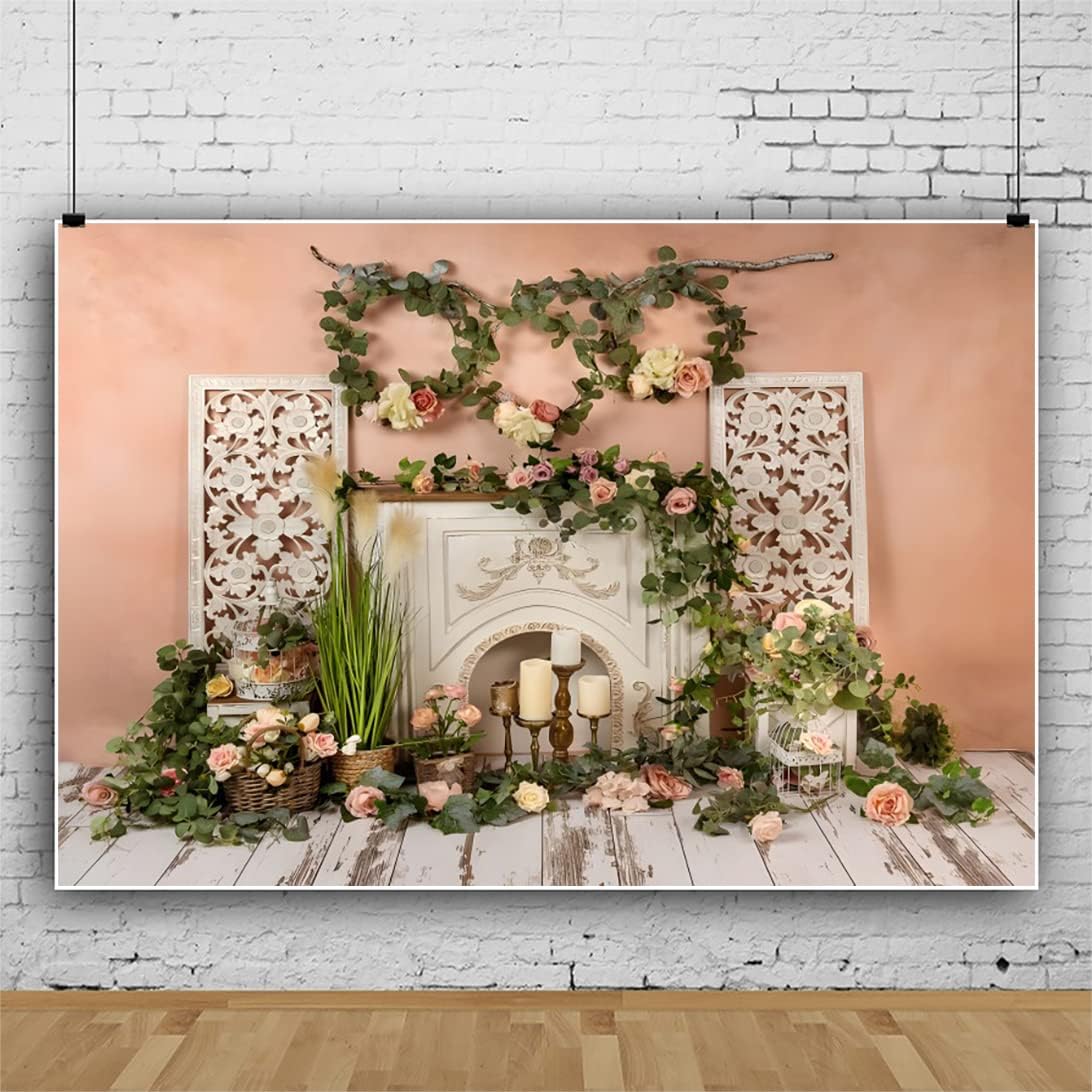 Amazon.com : 7x5ft Spring Flower Greenery Backdrop, Green Grass Floral ...