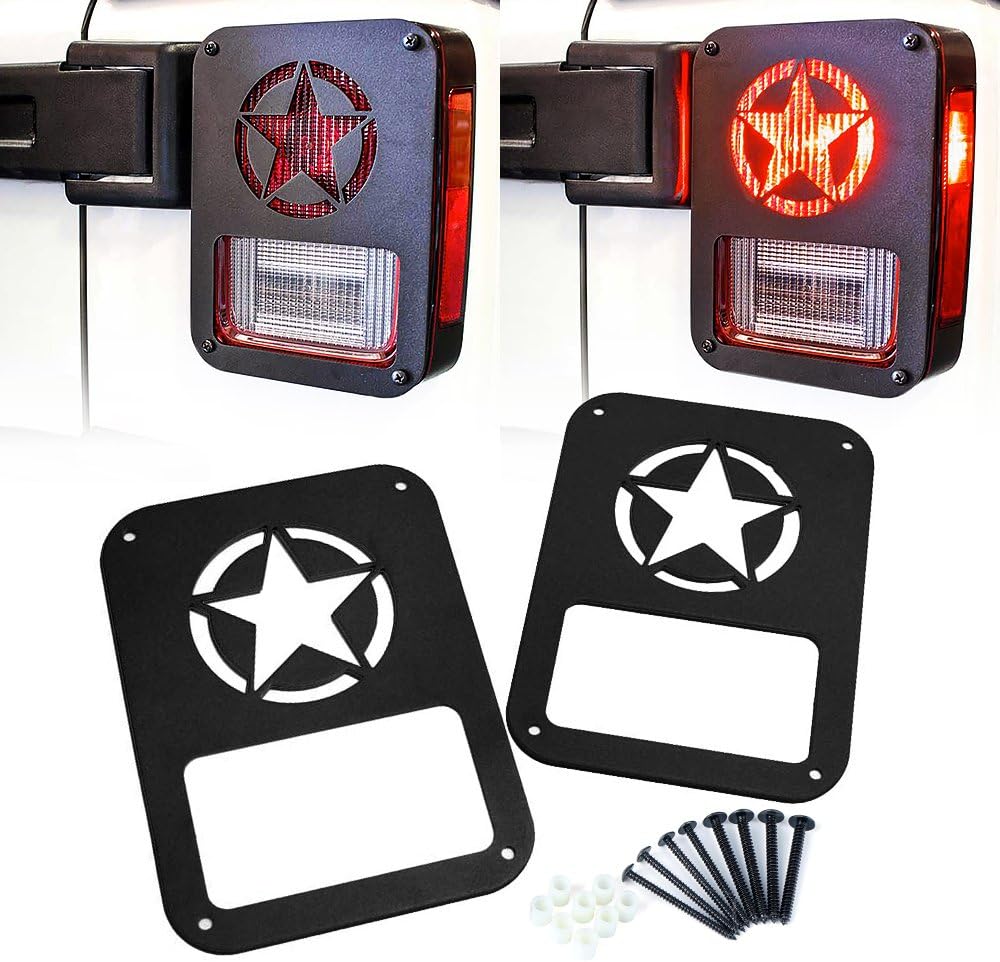 Amazon.com: RT-TCZ for Wrangler JK Front Turn Signal Light Cover Guard ...