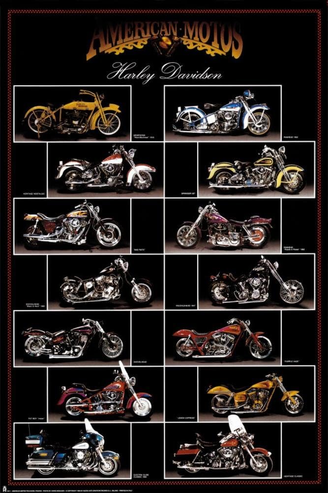 Amazon.com: Harley Davidson Legend Poster Print 24x36: Posters & Prints