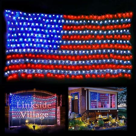 YULIANG LED American Flag Lights,6.5ft*3.2ft Waterproof American Flag ...