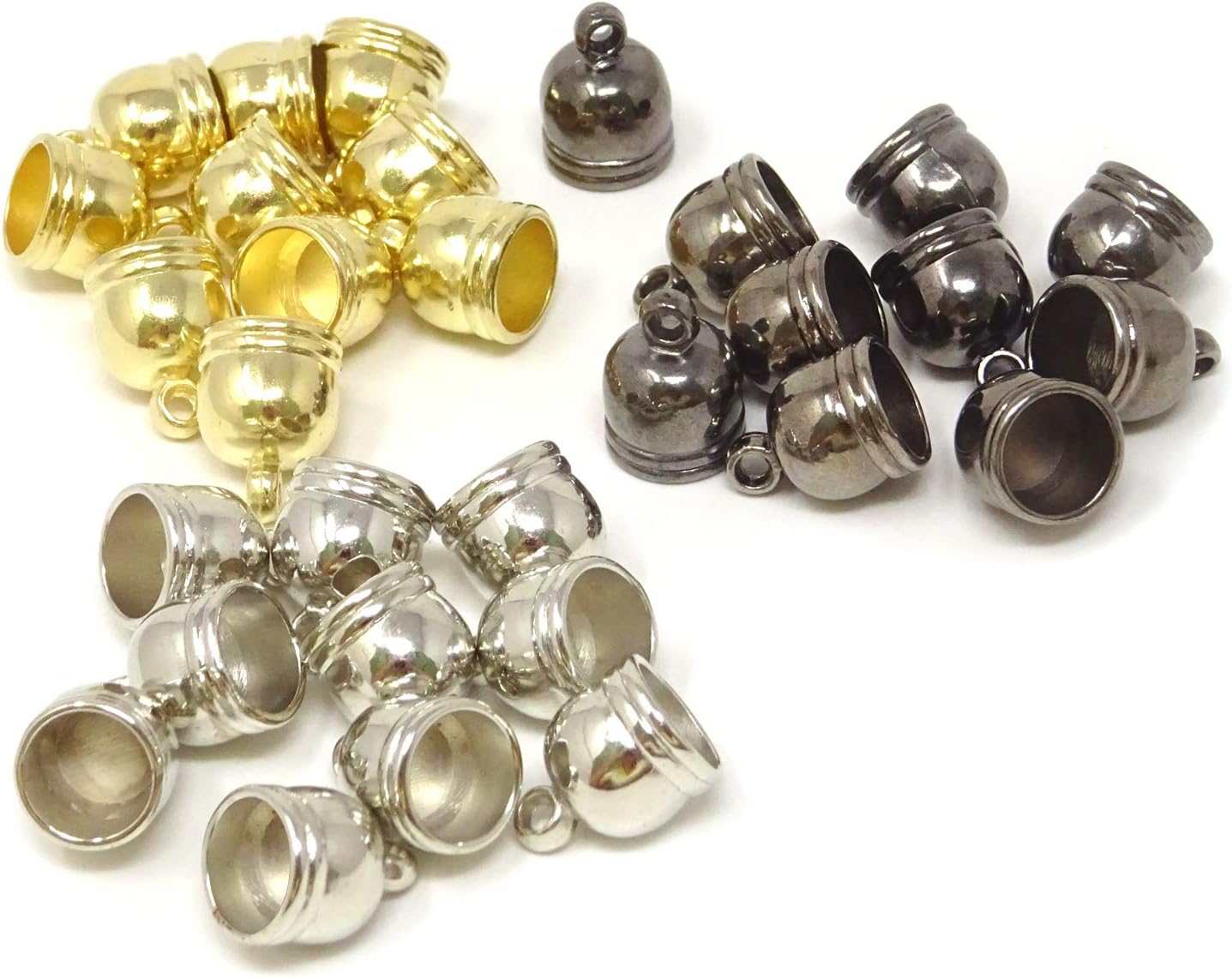 Amazon.com: Aylifu 50pcs Brass Tassel Caps, Leather Ends Caps Glue in ...