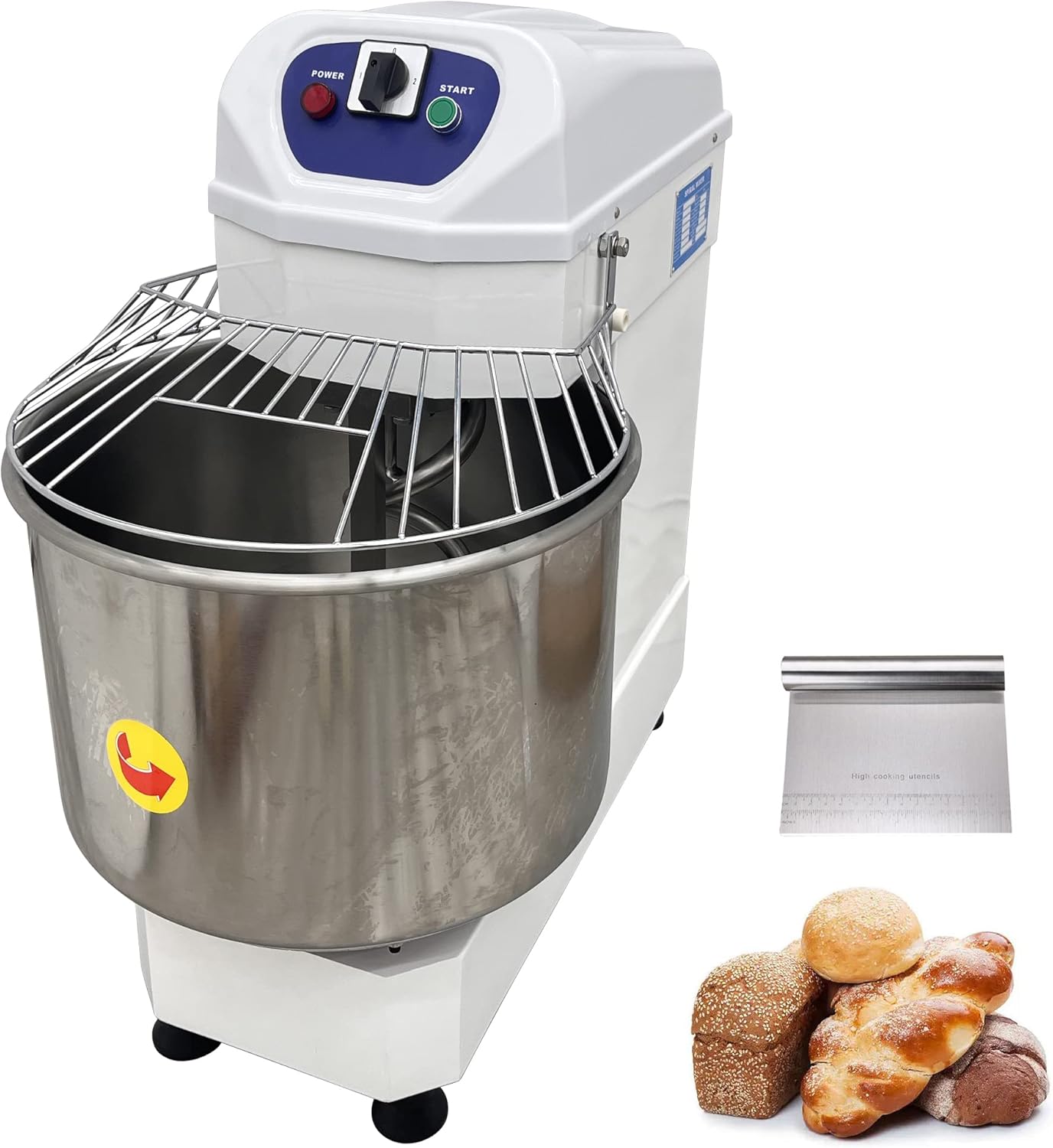 Amazon.com: INTSUPERMAI Commercial Food Mixer 60QT Spiral Dough Mixer ...