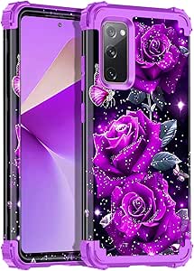 Amazon.com: Miqala for Galaxy S20 FE 5G Case,Glow in The Dark Three Layer Heavy Duty Shockproof ...