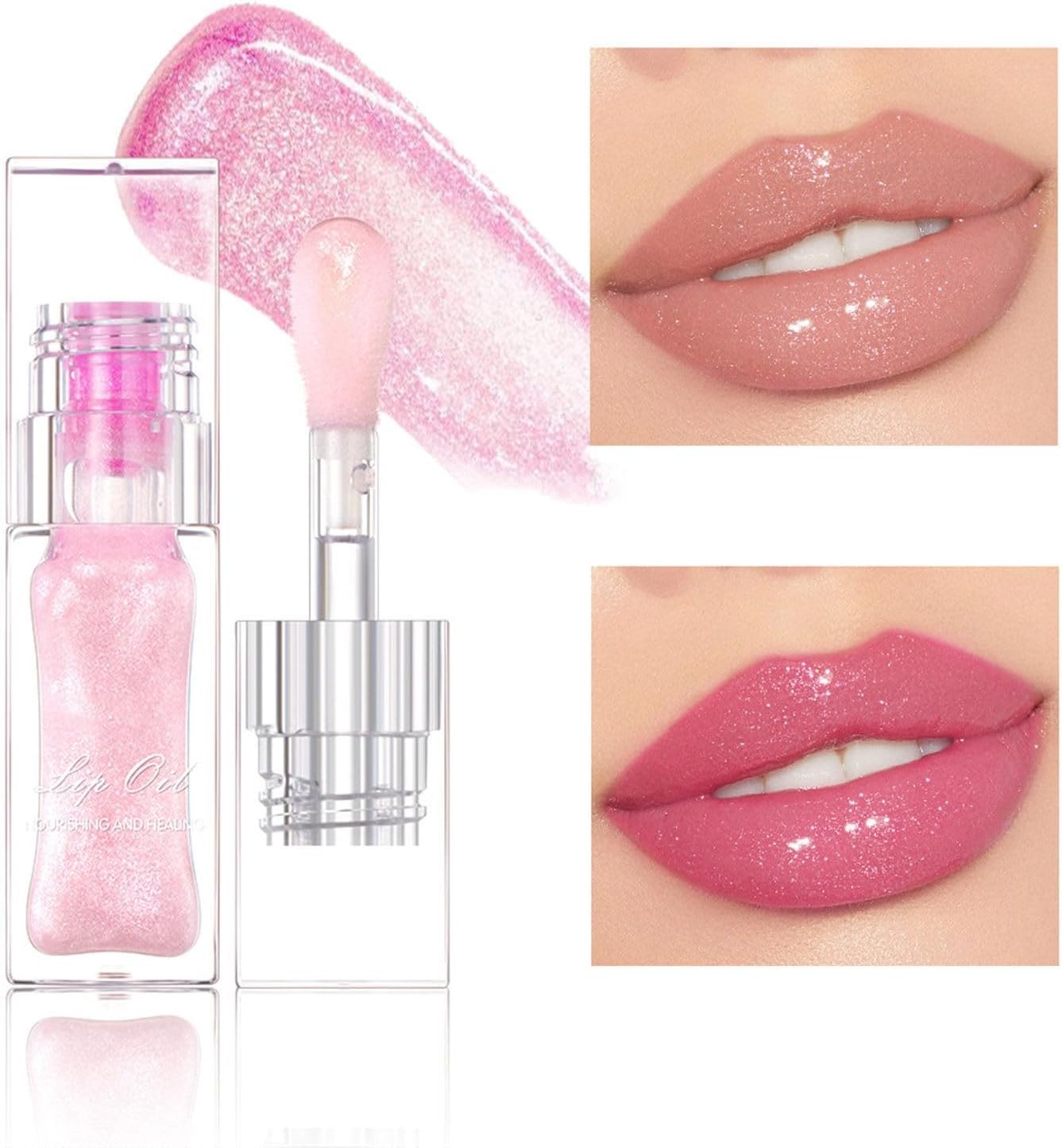 Amazon.com : Nourishing Tinted Lip Oil - Smooth and Moist Lips - Magic ...