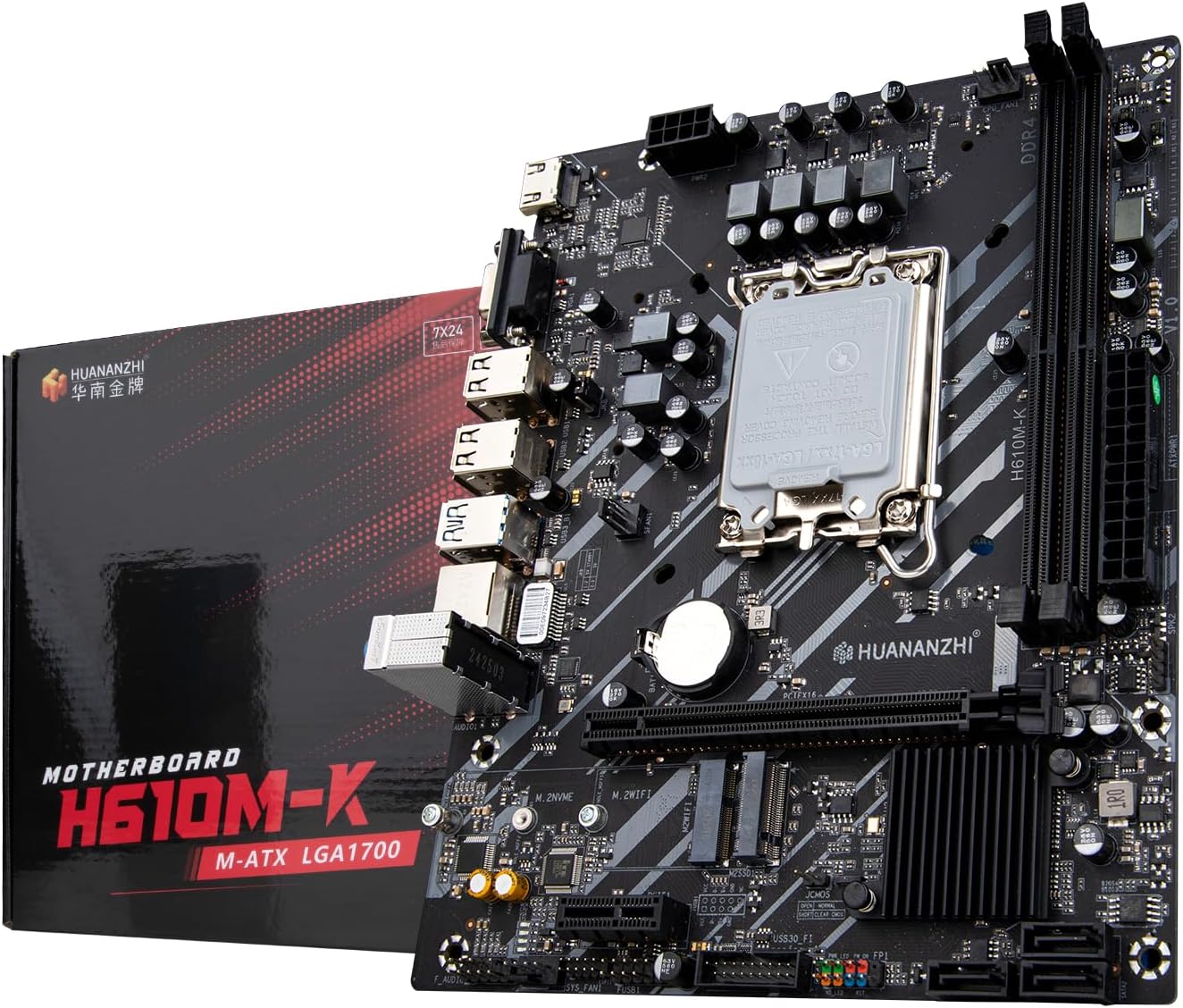 Amazon.com: HUANANZHI H610M K MATX DDR4 Motherboard Support12 13 14 Gen ...