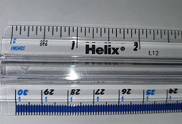 Helix 12 inch 30cm Finger Grip Ruler : Amazon.co.uk: Stationery ...