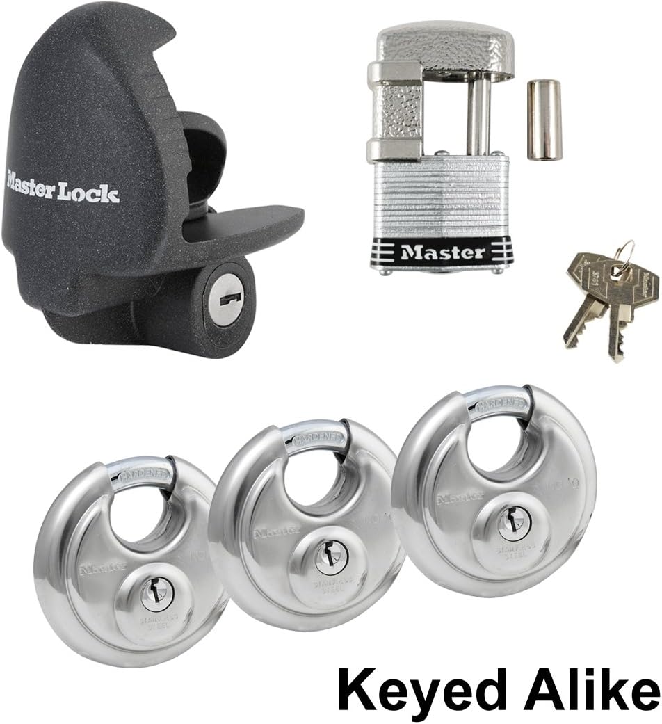 Amazon.com: Master Lock - 5 Trailer Locks Keyed Alike #5KA-37940-37 ...