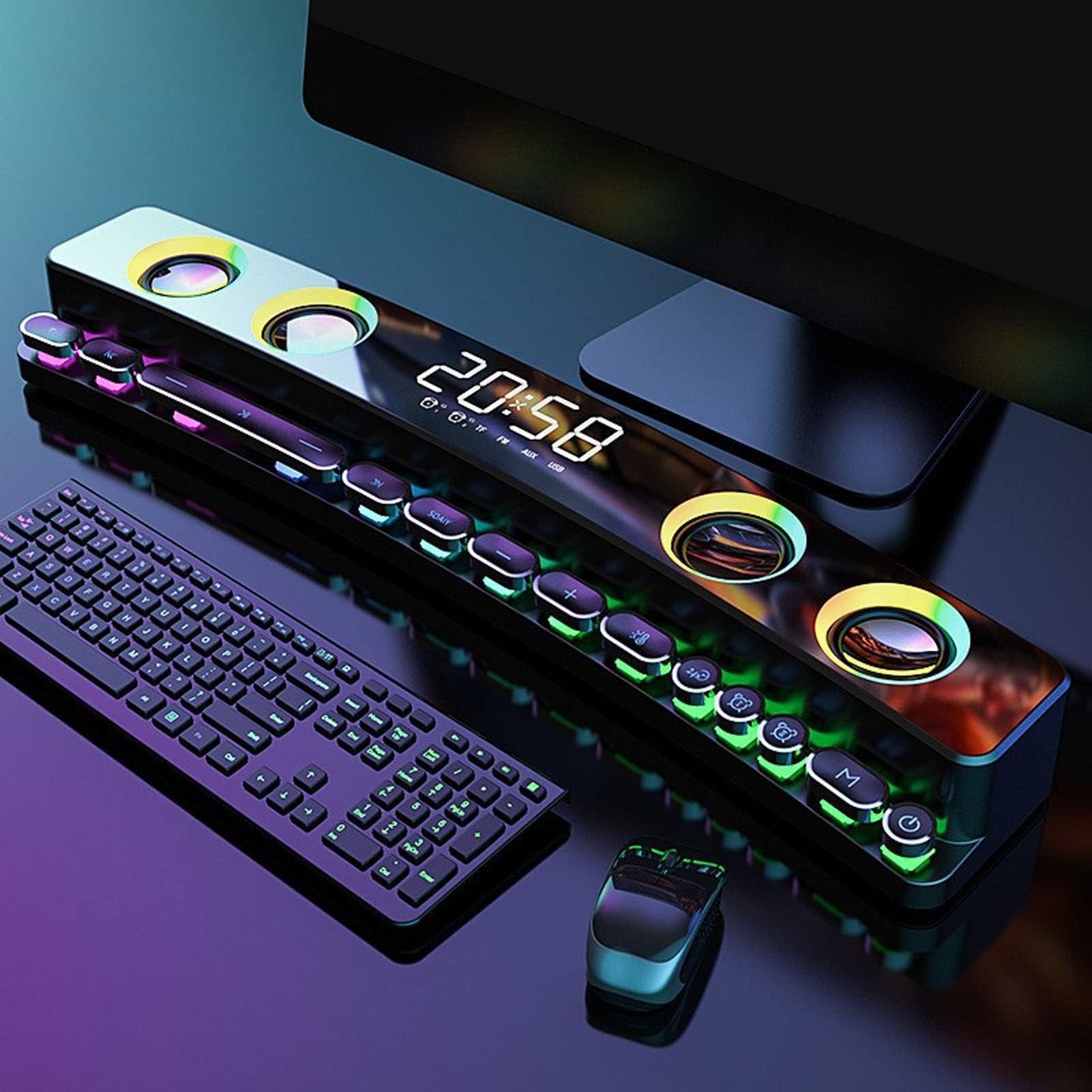 Amazon.com: SH39 Gaming Computer Speakers Dynamic RGB Gaming Speakers ...