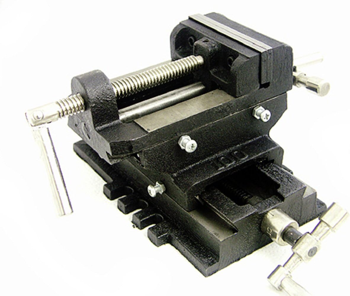 4" Cross Slide Drill Press Vise Clamp 2-Way Vises New Bench Top Holder ...