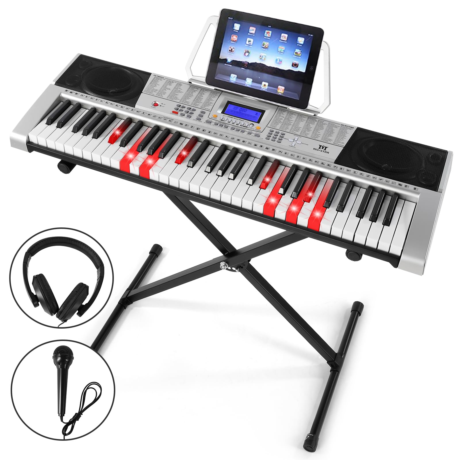 61 Key Keyboard Piano, Electric Piano Keyboard Kit with 255 Voices, 255 ...