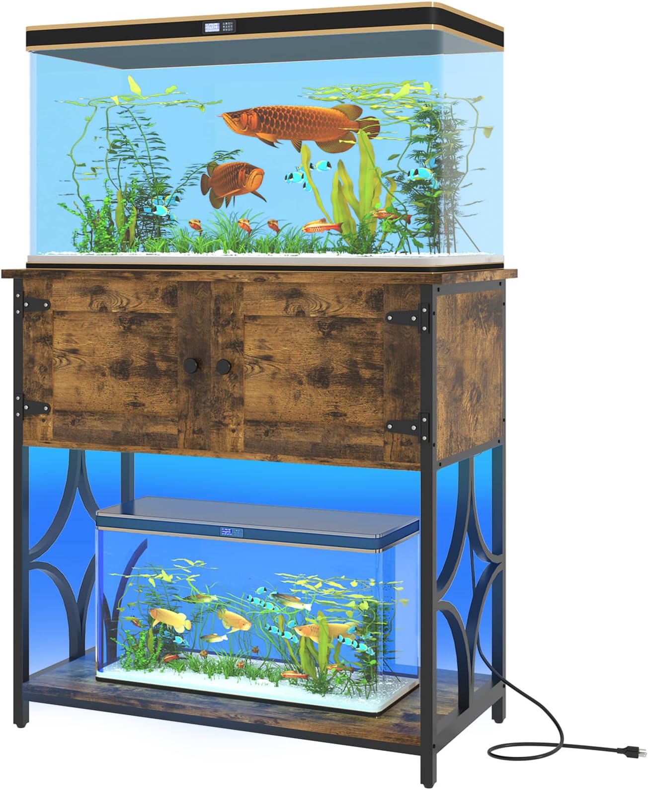Amazon.com : UVANIOHOM 20-29 Gallon Fish Tank Stand with Power Outlets ...