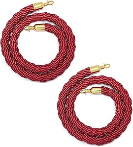 Amazon.com: 4ft Braided Stanchion Rope White Black Red Purple Brown ...