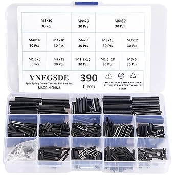 Roll Pin Set Steel Slotted Spring Pin M1.5 M2 M2.5 M3 M4 M5 M6 Metric ...