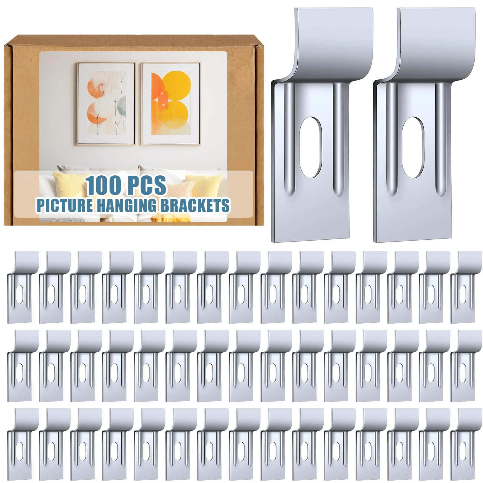 Amazon.com: Hicarer 100 Pcs Picture Hanging Security Wall Support ...