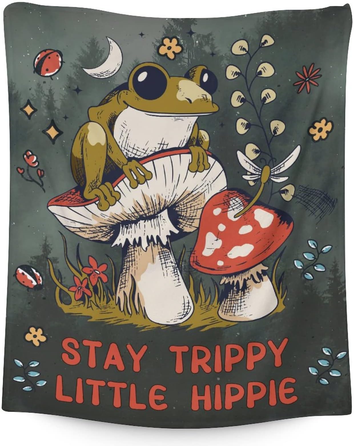 Amazon.com: Mercuryelf Mushroom Throw Blanket - Soft, Fuzzy & Warm ...