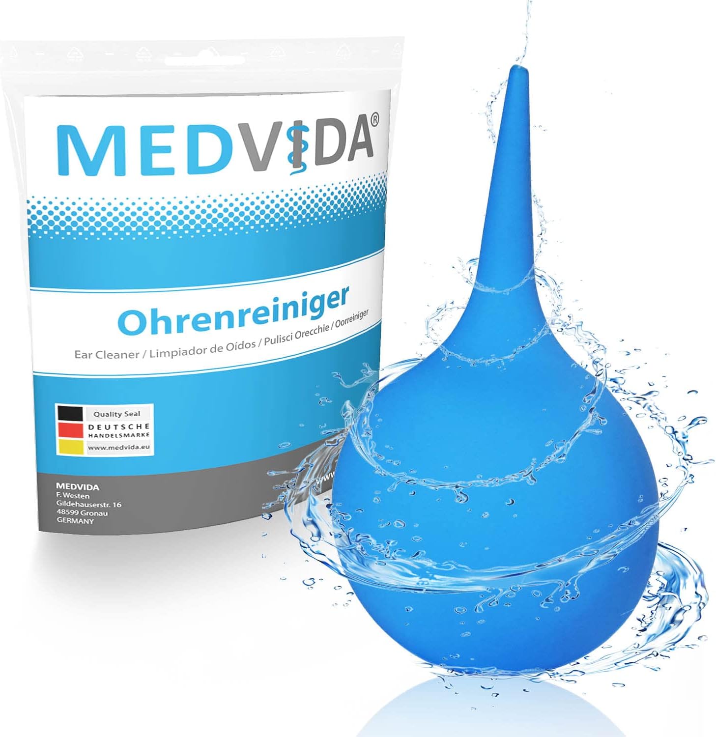 MEDVIDA Ohrenreiniger 75ml | Ohrenschmalzentferner aus medizinischem ...