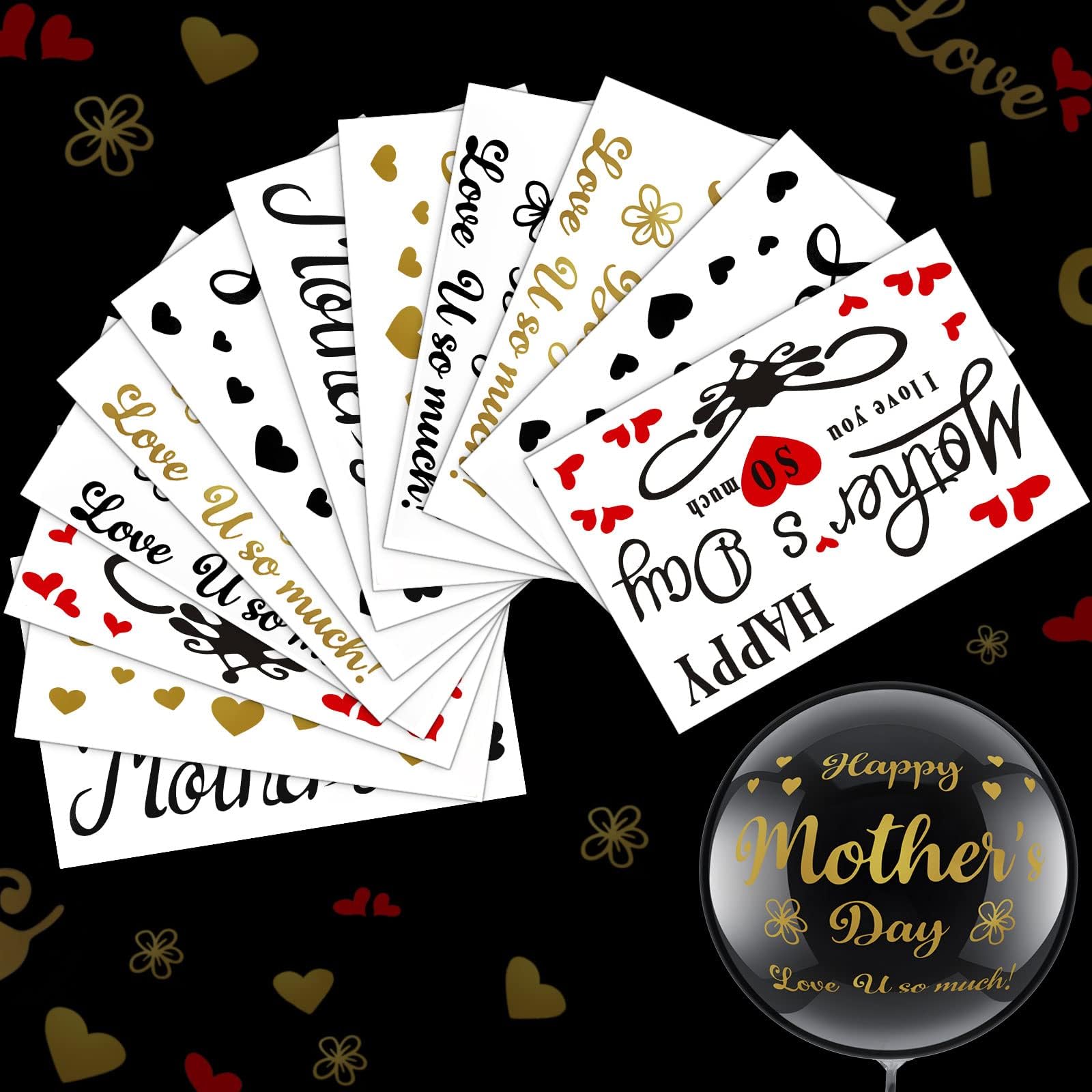 Amazon.com: 12PCS Mothers Day BOBO Balloon Stickers, Happy Mother's Day ...