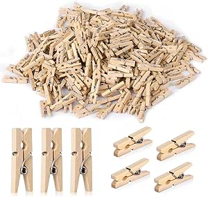 Amazon.com: Clothes Dryer Clips,Mini Wooden Clothespins for Crafts ...
