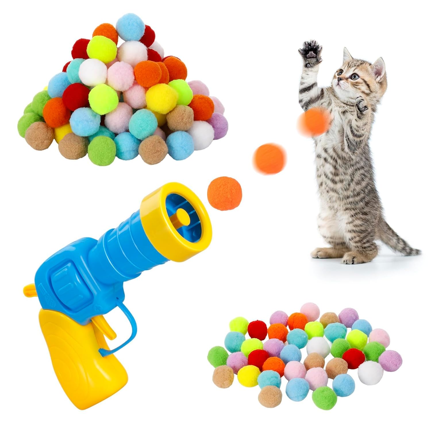RAMONI Interactive Cat Ball Launcher, Cat Ball Toys, Launcher with ...