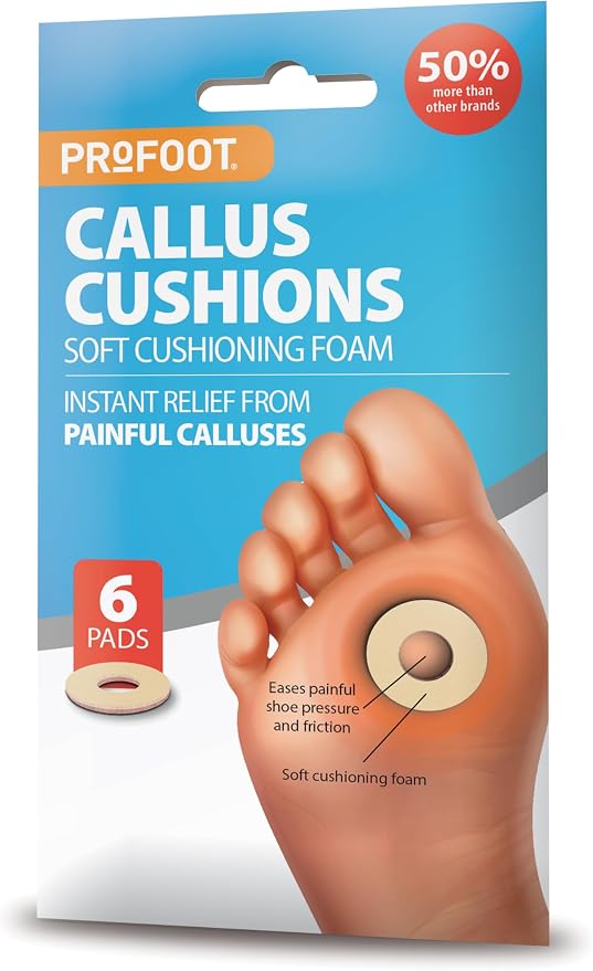 PROFOOT Callus Cushions - Instant Relief from Painful Calluses - 6 Pads ...