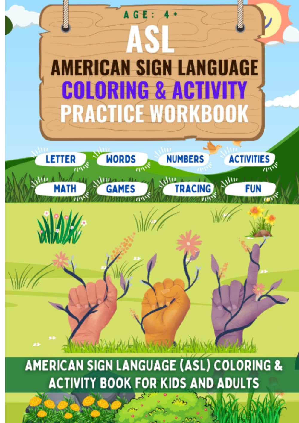 ASL (American Sign Language) Alphabet & Number Activity Book: ASL Trace ...