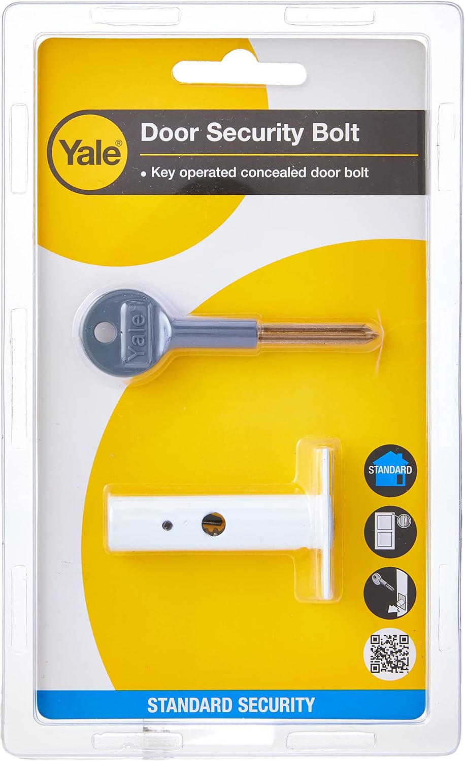 Yale P-M444-WE Door Security Bolt, White Finish, Standard Security ...
