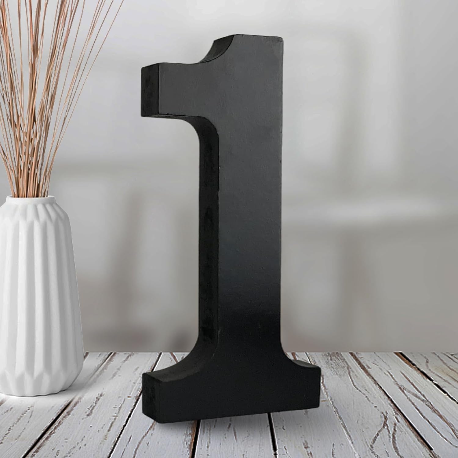 Amazon.com: AOCEAN 6 Inch Black Wood Numbers Unfinished Wood Numbers ...