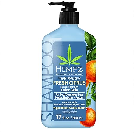 Amazon.com : Hempz Triple Moisture Herbal Hair Shampoo - Moisturizing ...