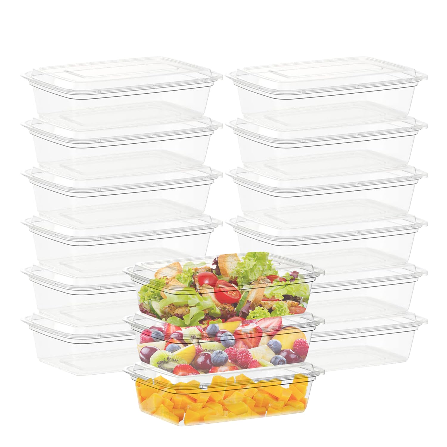 Amazon.com: Goiio Meal Prep Containers, 50 Pack 22OZ Food Storage ...