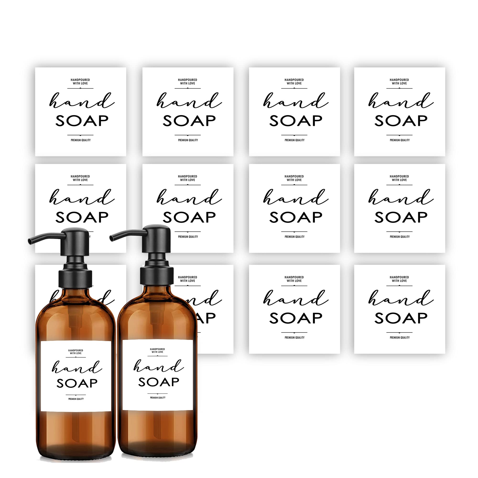 Amazon.com: Waterproof Soap Label Stickers, Modern Bathroom/Kitchen ...