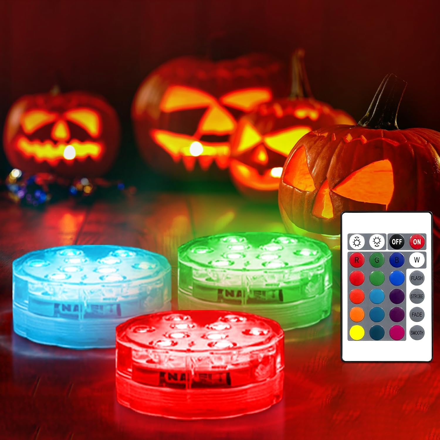 Amazon.com : Creatrek Pumpkin Lights with Remote, Battery Operated 16 ...