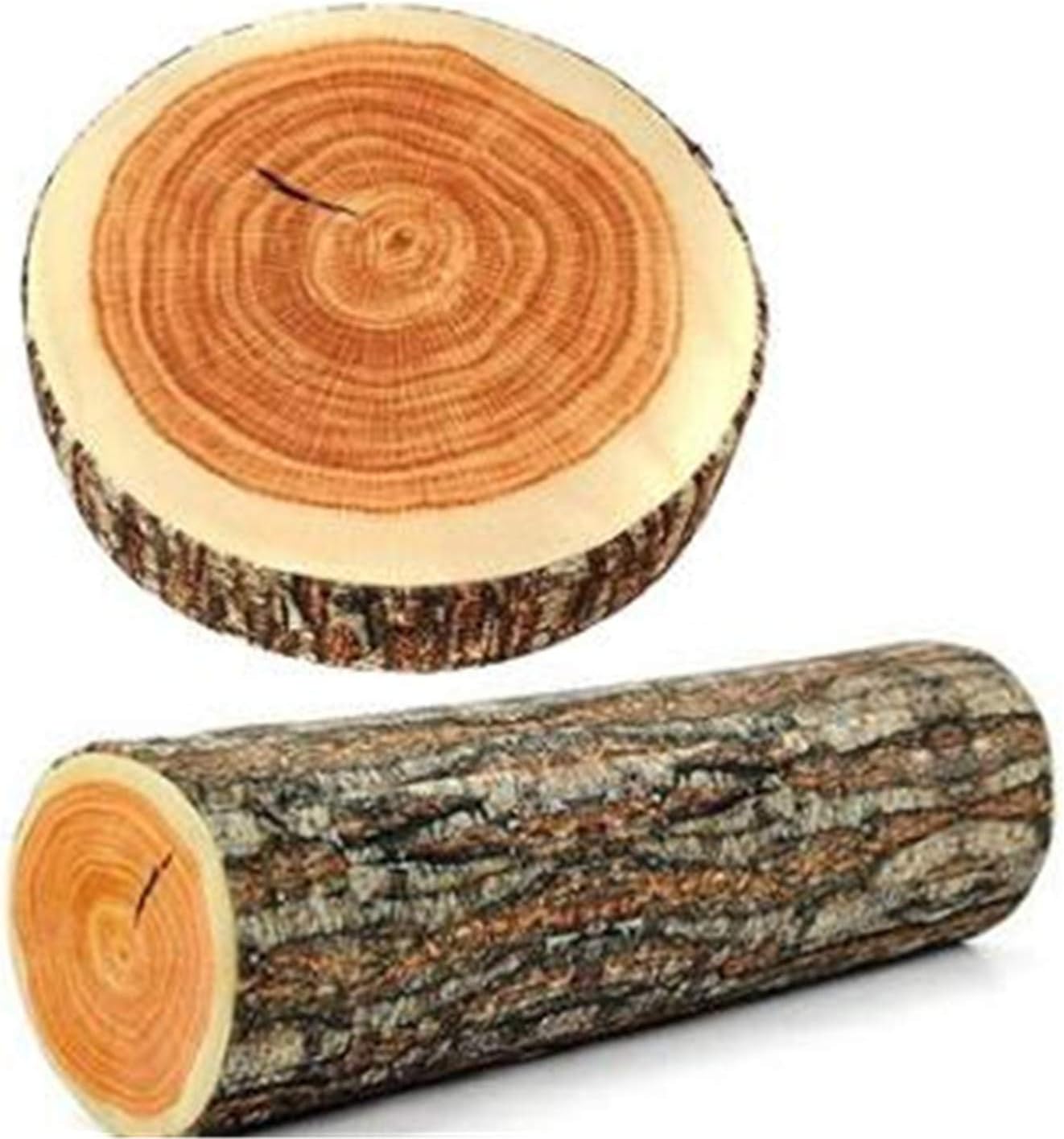 XQWR Creative Natural Wood Design Tree Trunk Log Cushion Soft Chair ...