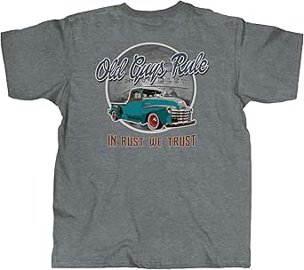 Amazon.com: OLD GUYS RULE Men's Graphic T-Shirt, in Rust We Trust ...
